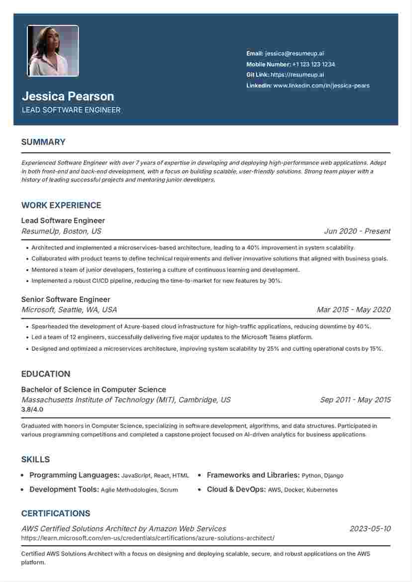 ResumeUp: Free AI Resume Builder & ATS Checker